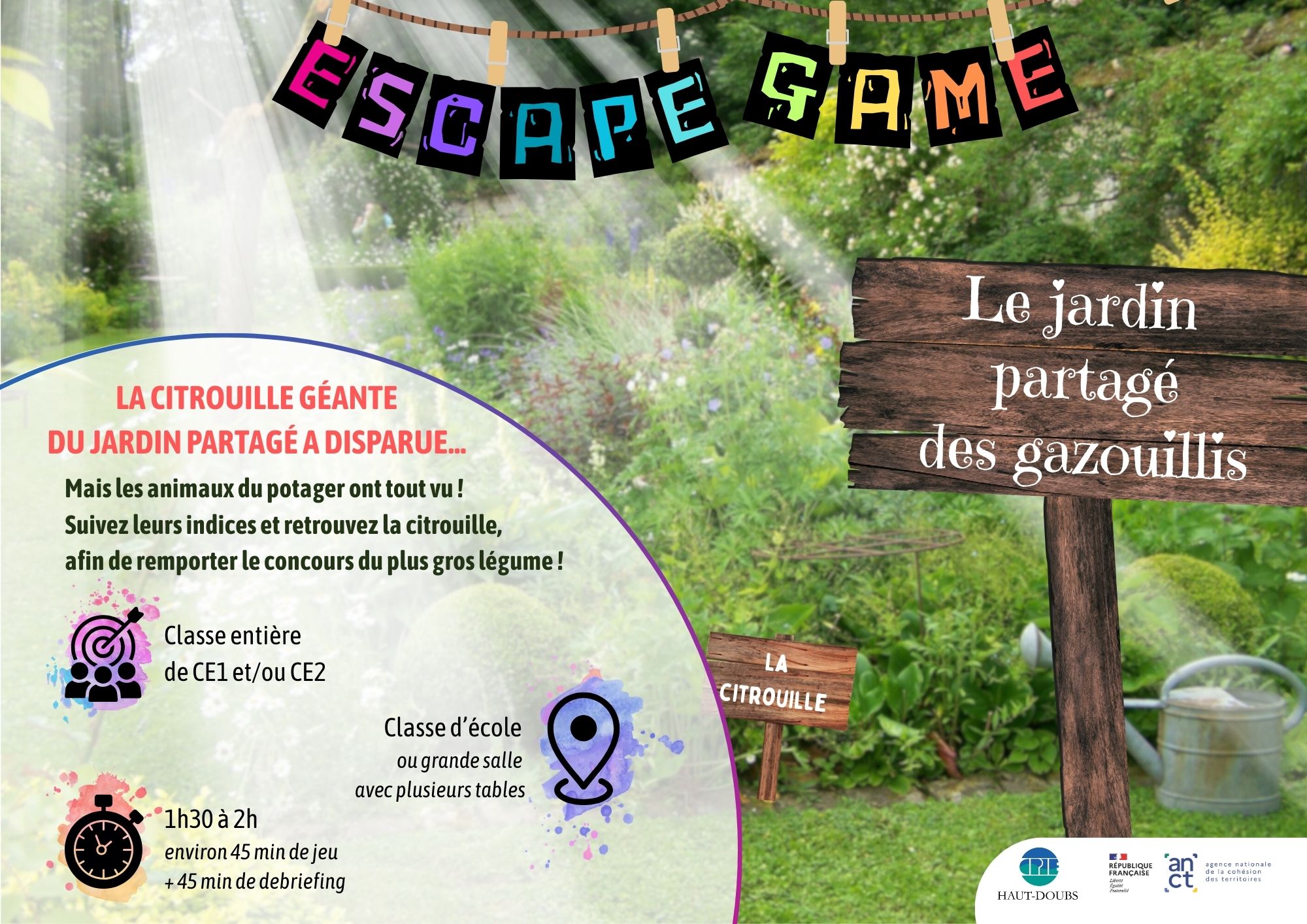 Escape Game " Le jardin partagé des Gazouillis